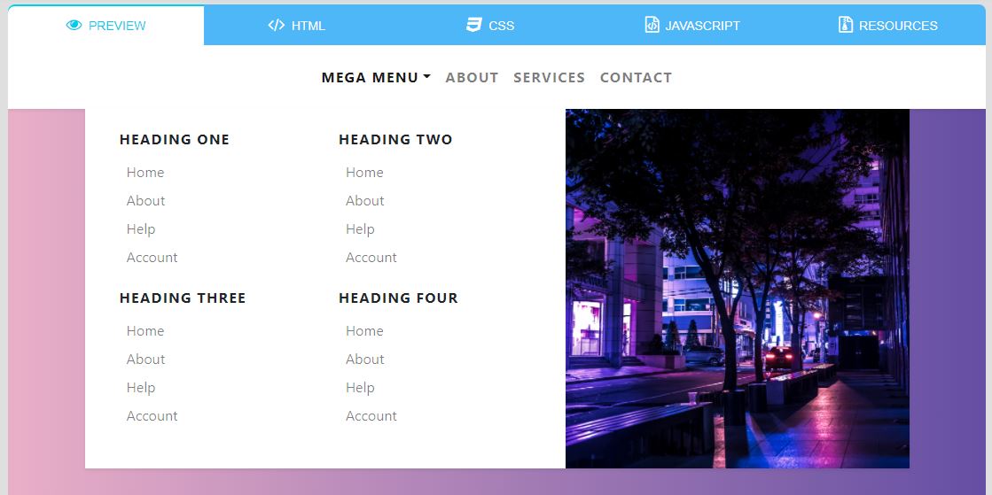 21 Bootstrap Responsive Mega Menu on Hover – WebTopic