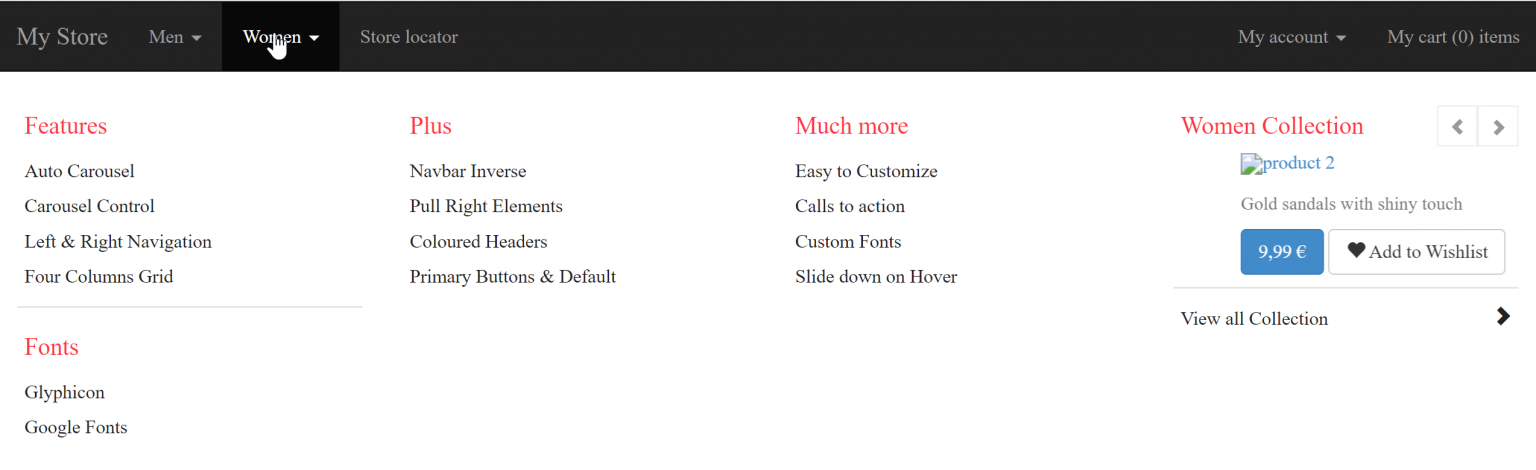 21 Bootstrap Responsive Mega Menu on Hover – WebTopic