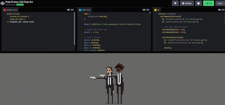 21 CSS Pixel Art With Source Code Examples – WebTopic
