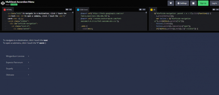 Top 21 CSS Collapsible Menus Examples – WebTopic