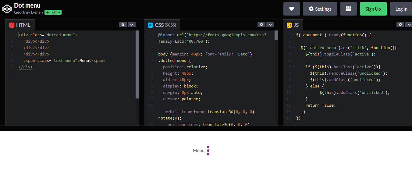 14 CSS Dotted Menu Example – WebTopic