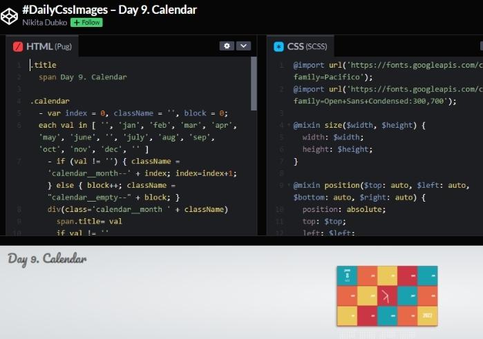 10 CSS Calendar Grids Code Examples – WebTopic