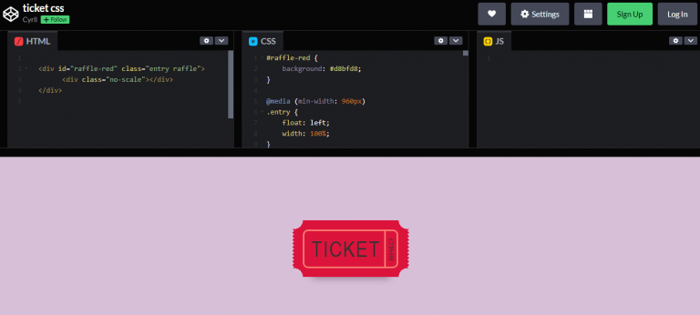 24 CSS Tickets Examples – WebTopic