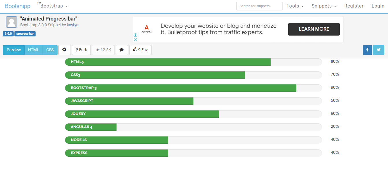 31 Bootstrap Progress Bar Examples – WebTopic