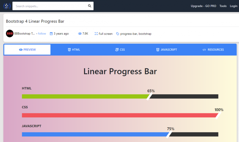 31 Bootstrap Progress Bar Examples – WebTopic